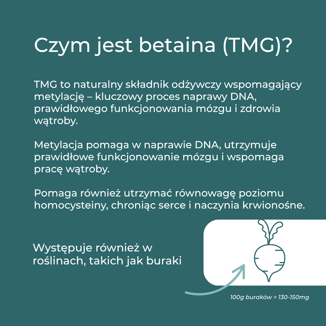 TMG (trimetyloglicyna) – działanie i jak stosować – Naturecan PL